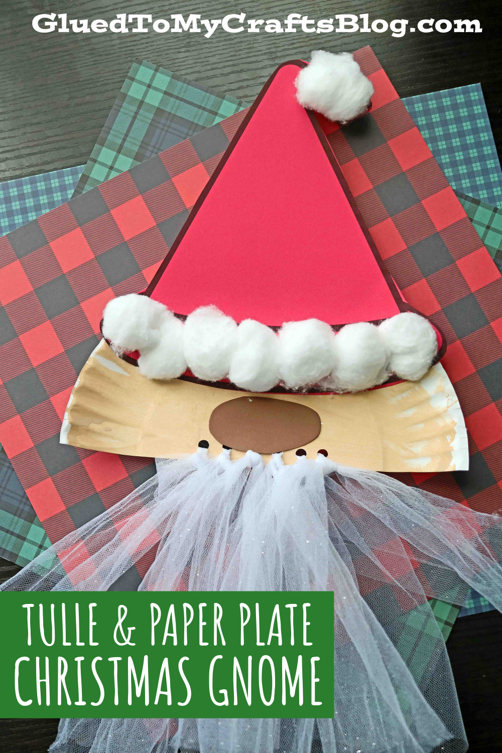 Paper Plate Santa Gnome Craft