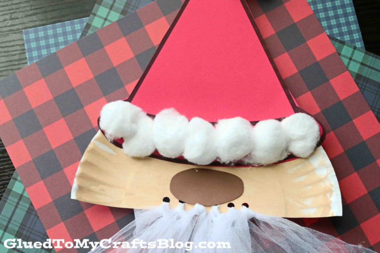 Paper Plate Santa Gnome Craft