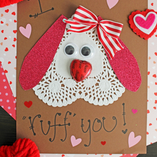 Heart Shaped Puppy Valentine's Day Card