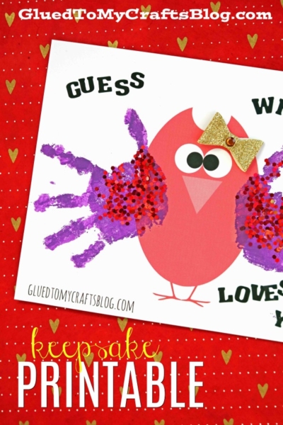 Handprint Valentine's Day Owl Keepsake For Kids