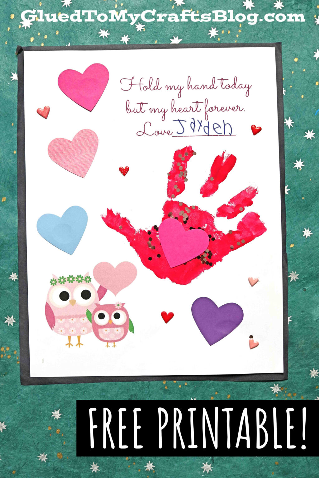 Hold My Hand Handprint Keepsake