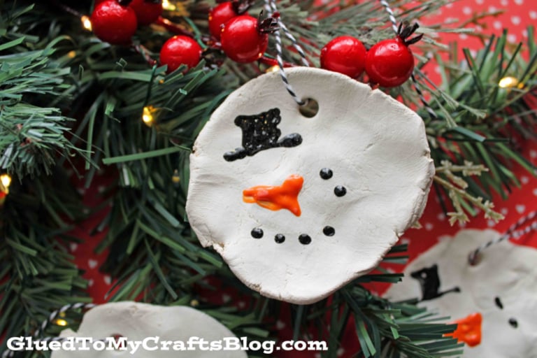 Modeling Clay Melted Snowmen Ornaments