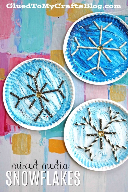 Paper Plate Snowflake Craft Idea