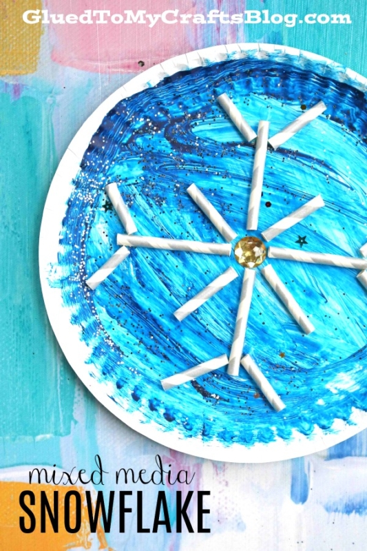 Paper Plate Snowflake Craft Idea