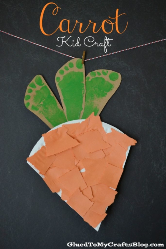 Paper Plate Carrot Craft Idea For Spring