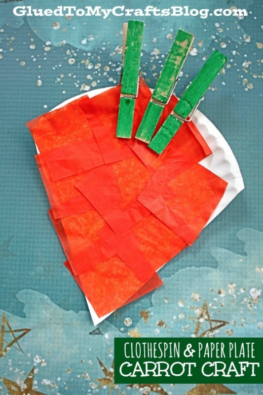 Paper Plate Carrot Craft