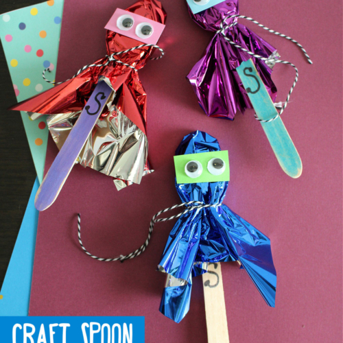 Craft Spoon Superhero Puppet Art Project