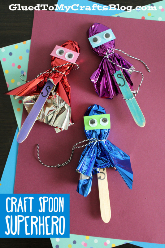 Craft Spoon Superhero Puppet Art Project