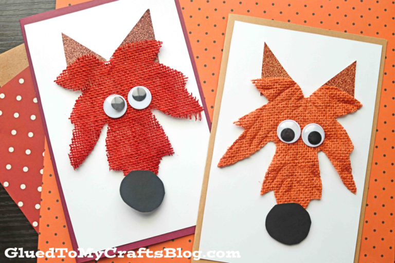 Leaf Fox Card Craft Idea For Fall