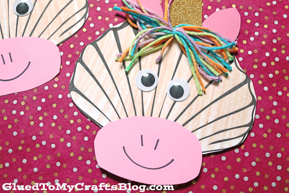 Paper Seashell Unicorn Craft For Kids