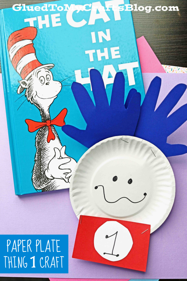 Paper Plate Thing 1 & 2 Craft Idea