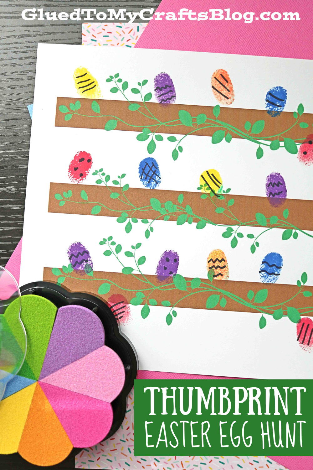 Thumbprint Easter Egg Hunt Craft