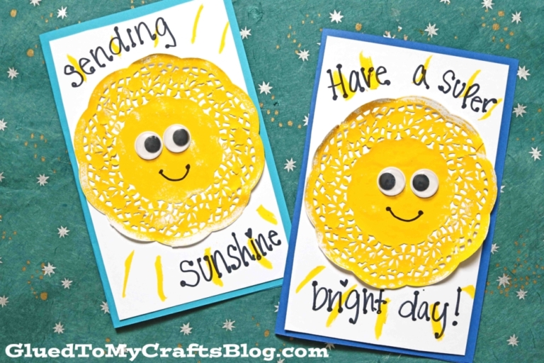 Paper Doily Sunshine Card Craft Idea