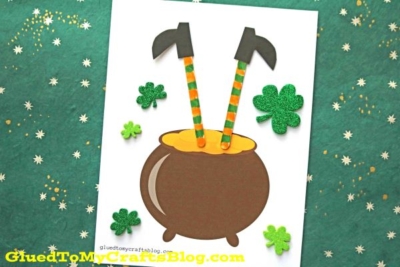 Leprechaun Stuck In A Pot of Gold Craft Idea