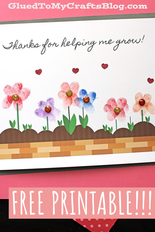 Fingerprint Thanks For Helping Me Grow Craft