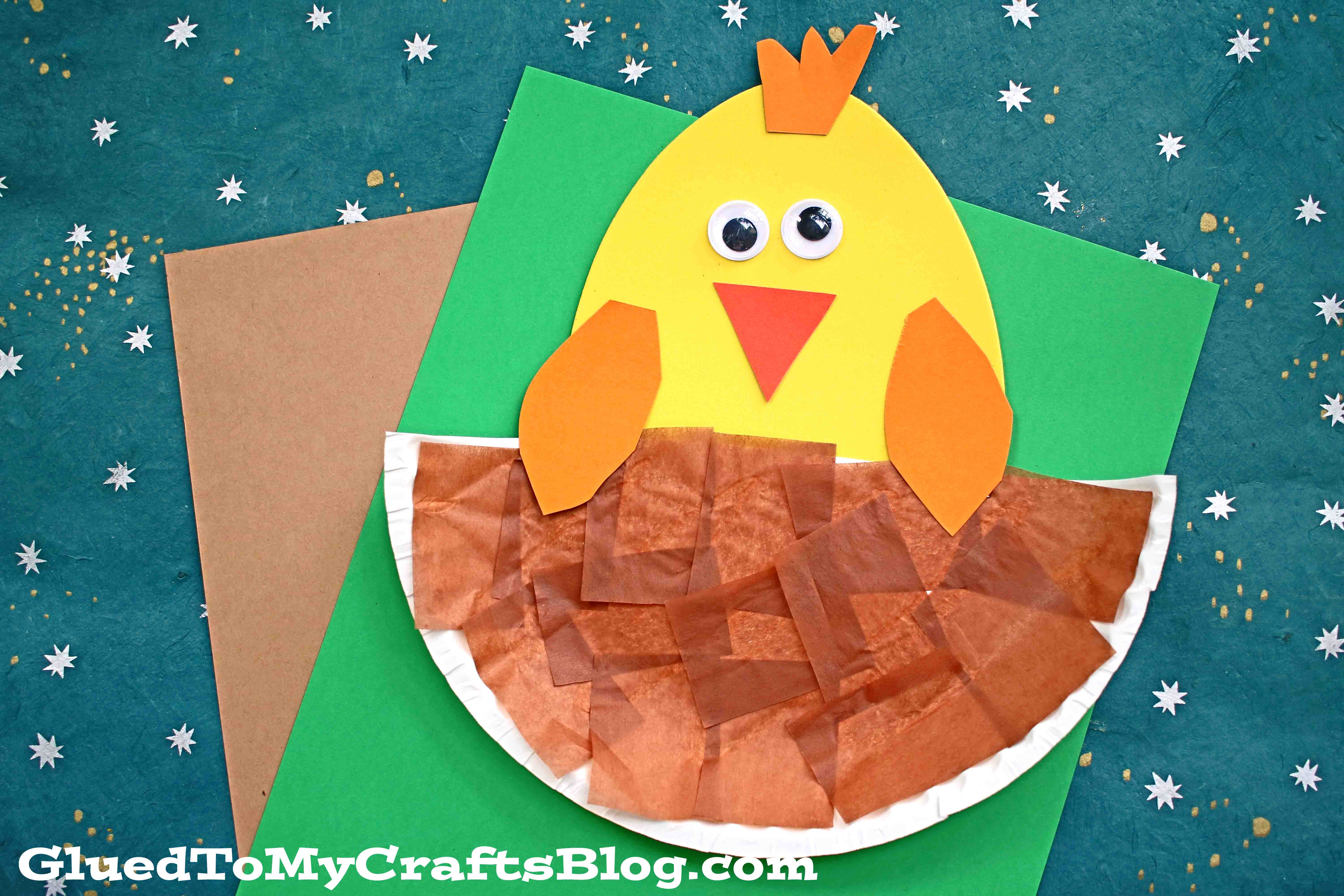 Paper Plate & Craft Foam Egg Bird In Nest - Kid Craft