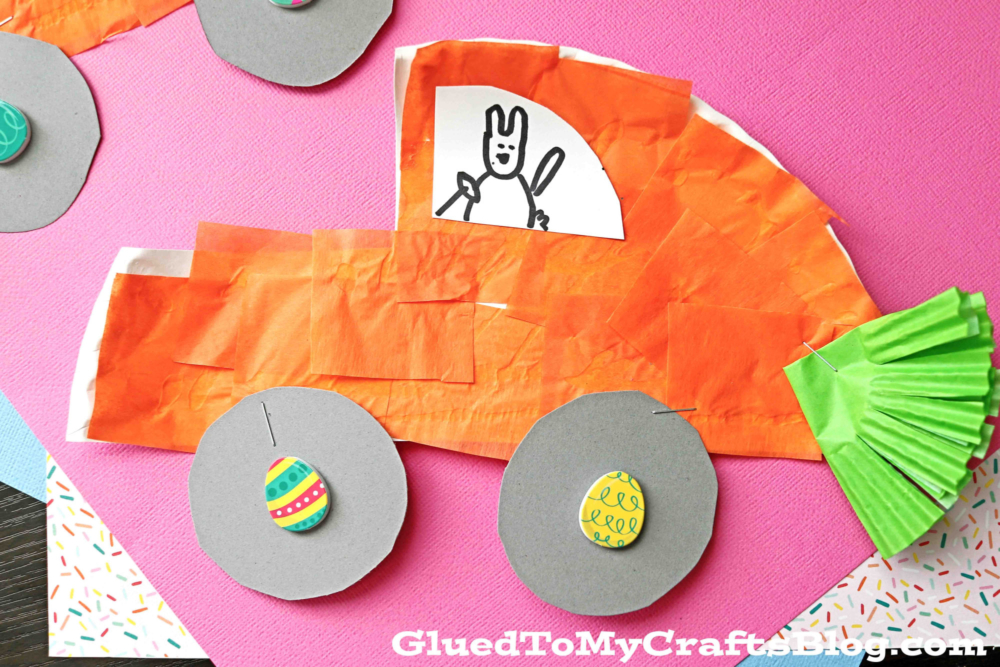 Paper Plate Carrot Car