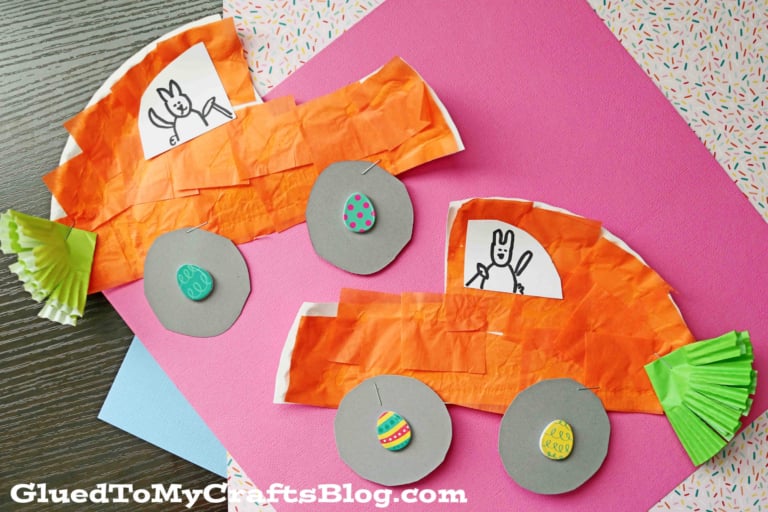 Paper Plate Bunny Car Craft Idea For Kids