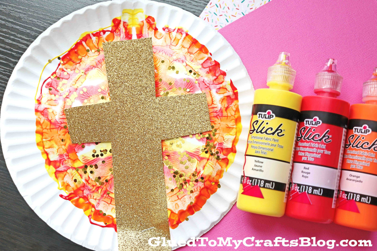 Paint Splat Easter Sunrise Craft