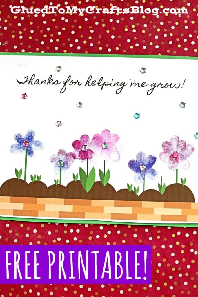 Fingerprint Thanks For Helping Me Grow Craft