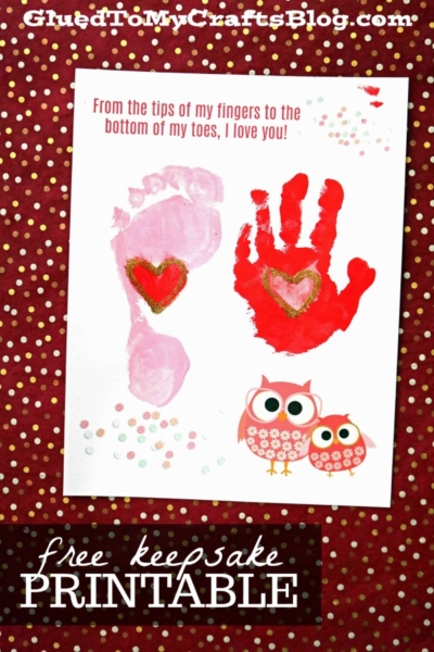 Footprint "Bottom of My Toes" Keepsake Printable