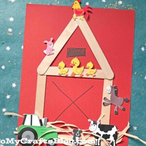 Popsicle Stick Barn Old MacDonald Craft