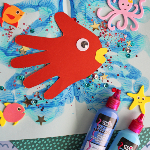 Paint Splat Ocean Craft Idea For Kids