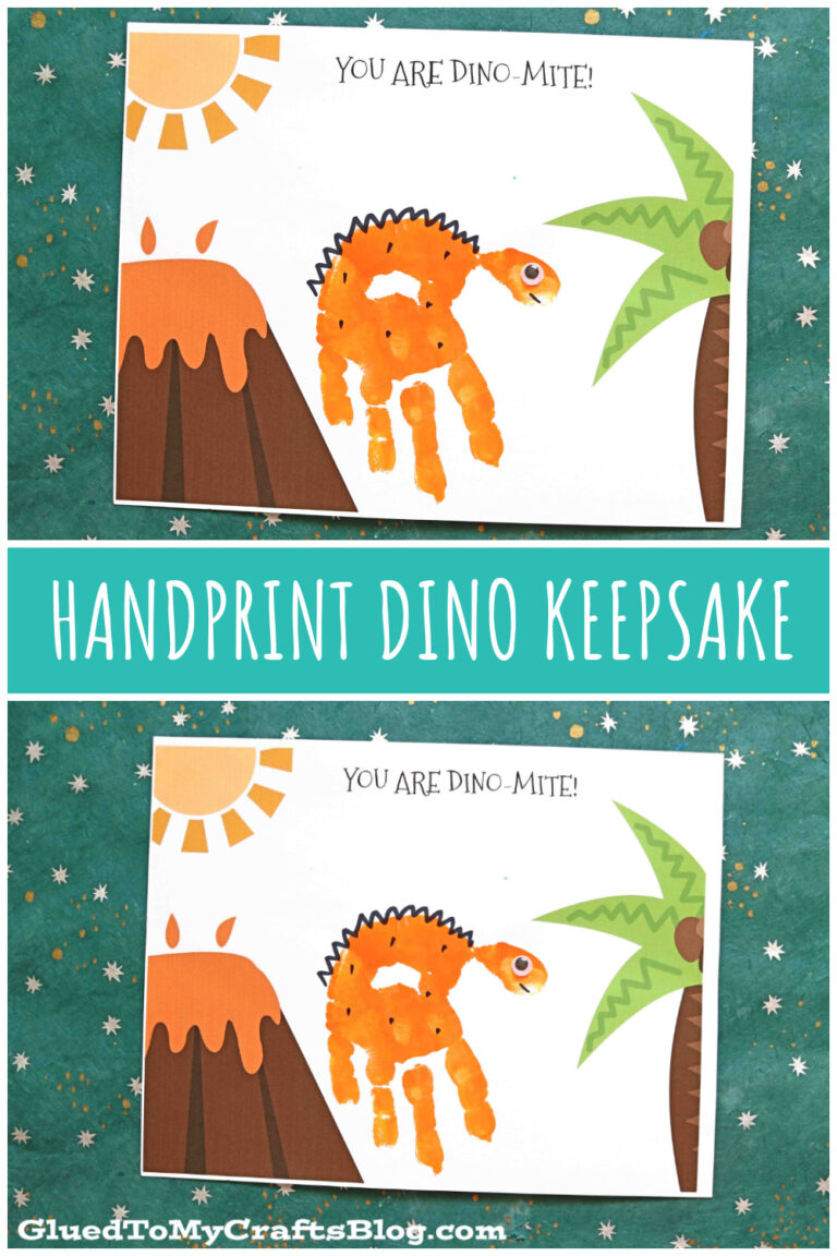 Handprint Dinosaur Keepsake Printable