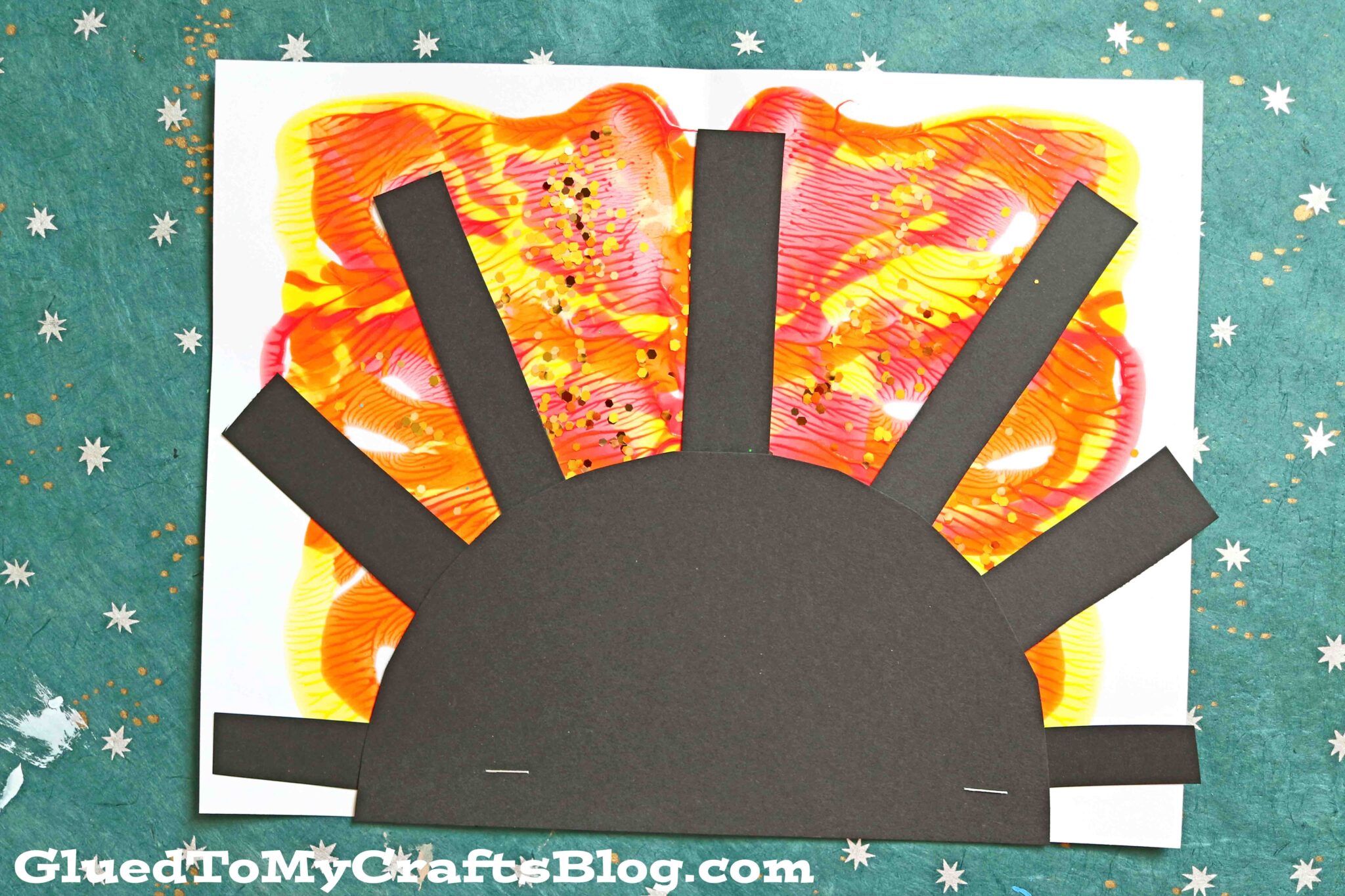 Paint Splat Sunsets Craft Idea For Summer