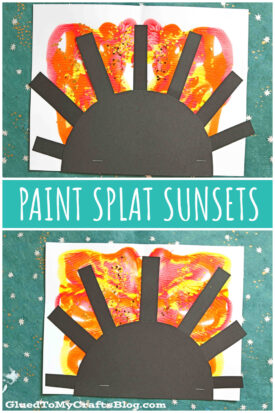 Paint Splat Sunsets Craft Idea For Summer
