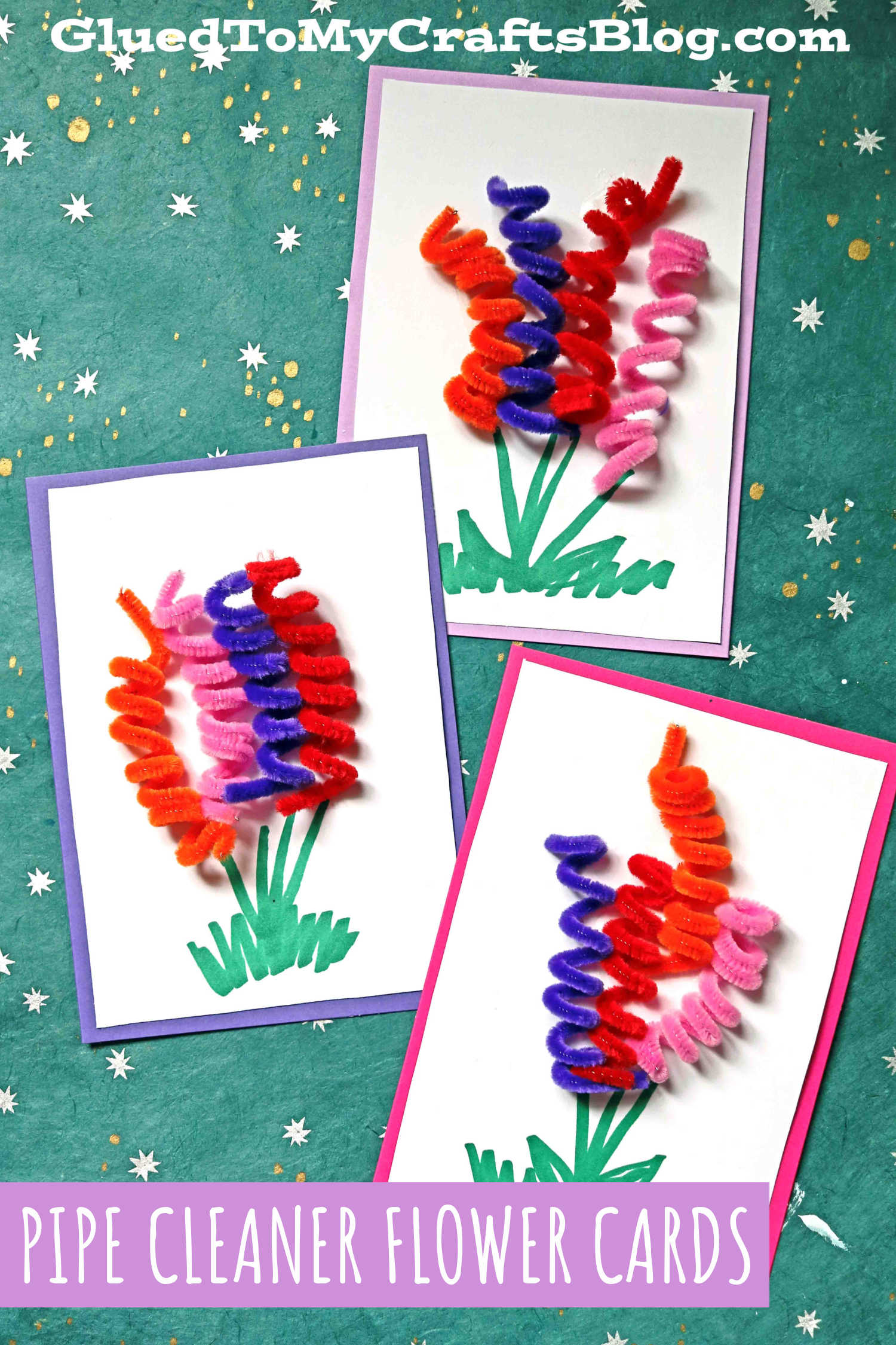 Pipe Cleaner Spring Flower Cards
