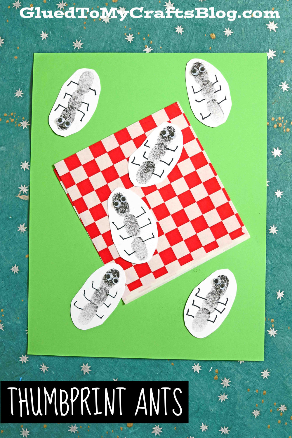 Thumbprint Ants Picnic Craft