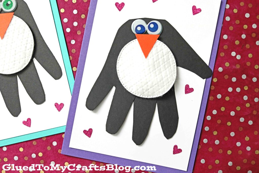Paper & Handprint Penguin Cards
