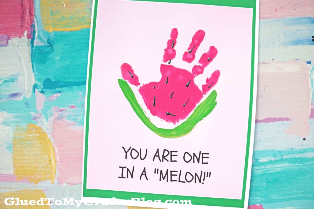 One In A Melon - Handprint Watermelon Keepsake