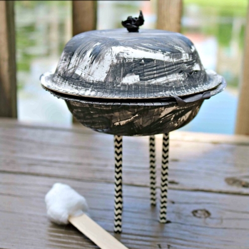 Paper Bowl Pretend Play Grill Craft