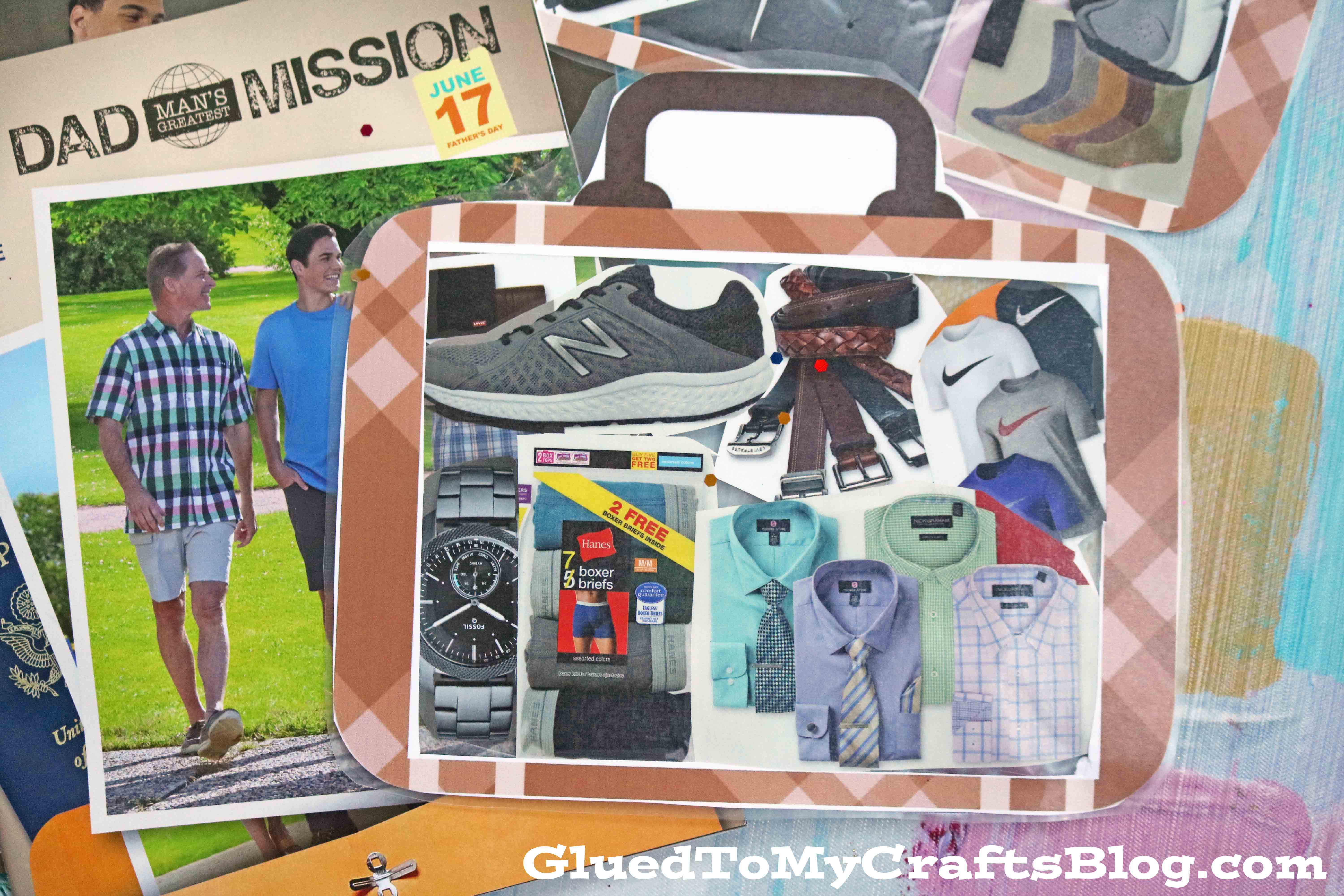 Suitcase Craft Using Recycled Grocery Flyers