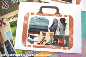 Suitcase Craft Using Recycled Grocery Flyers