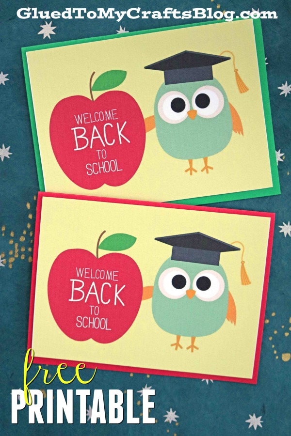 Welcome Back To School - Free Owl Card Printable