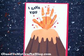 Handprint Lava You Volcano Keepsake