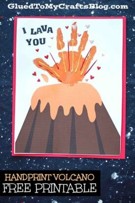 Handprint Lava You Volcano Keepsake