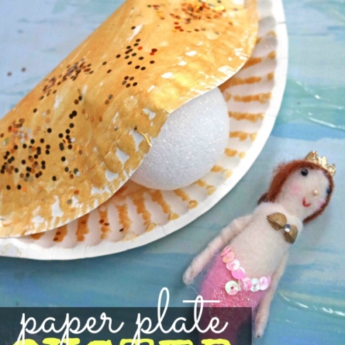 Paper Plate Oyster Craft Idea For Kids