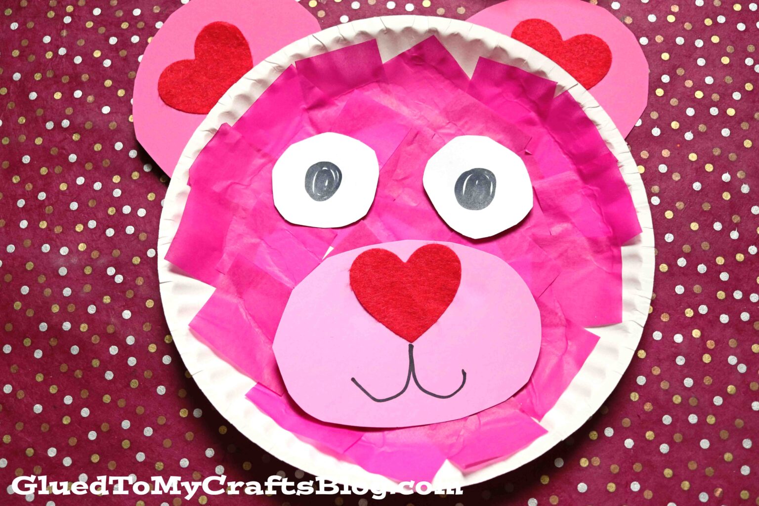 Paper Plate Valentine Bear Craft Idea For Kids