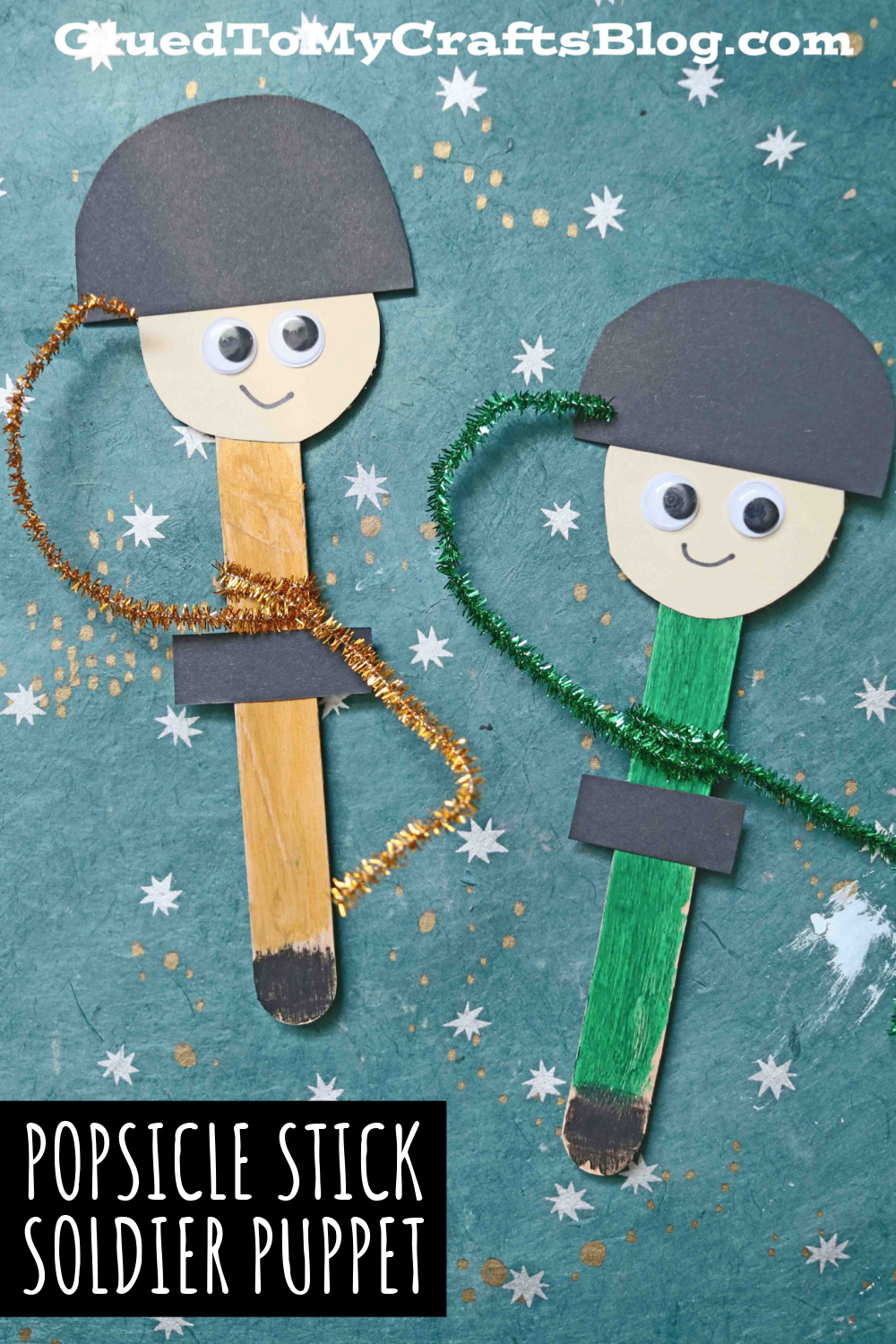 Popsicle Stick Soldier Puppet Craft