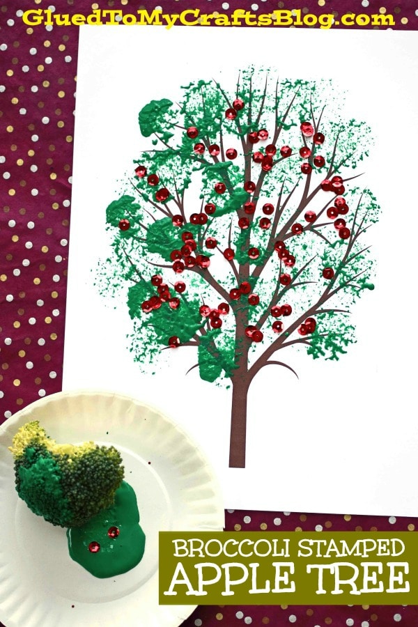 Bubble Wrap Stamped Apple Tree