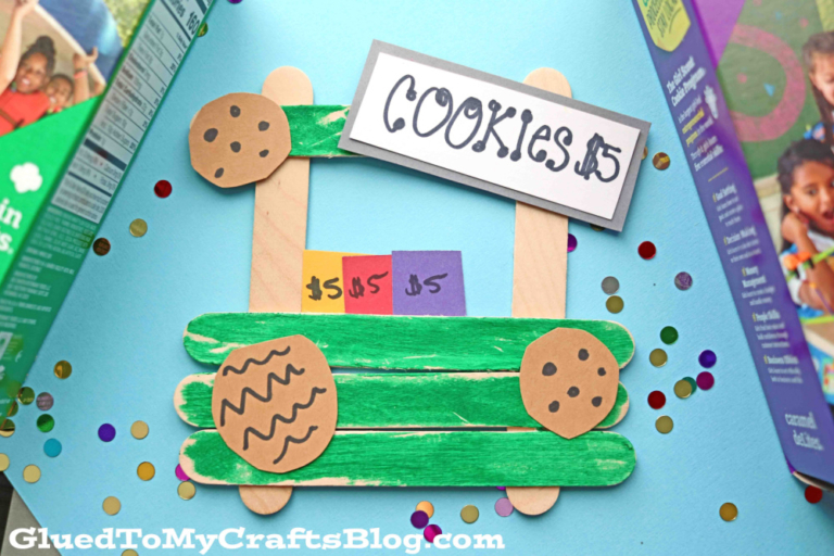 Popsicle Stick Girl Scout Cookie Booth Craft