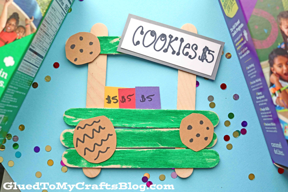 Popsicle Stick Girl Scout Cookie Booth