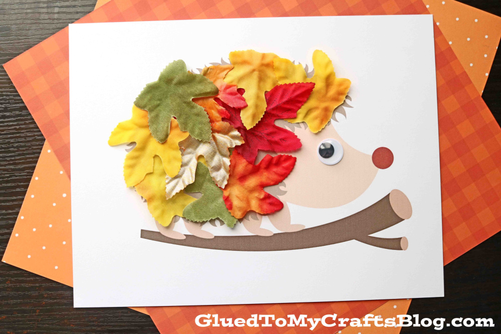 Leaf Hedgehog Craft Idea For Fall