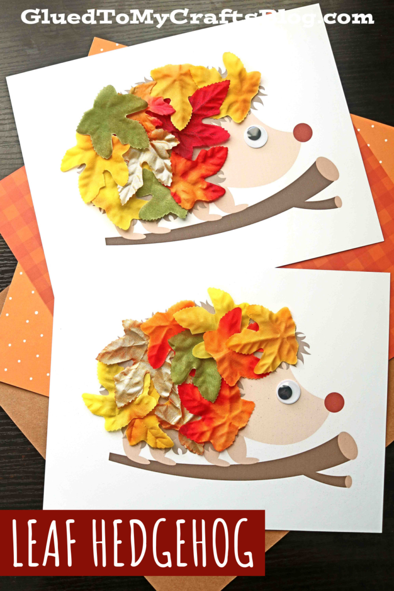 Leaf Hedgehog Craft Idea For Fall