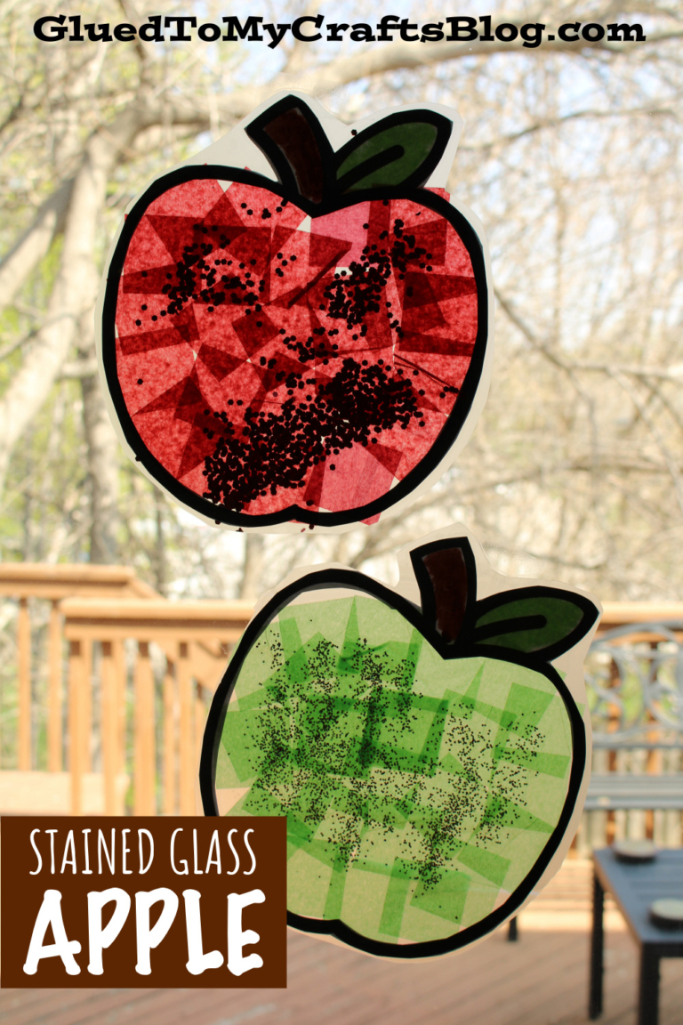 Stained Glass Apple Craft Idea For Fall