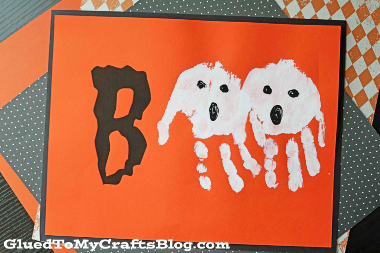 Handprint Ghost Keepsake Craft For Halloween